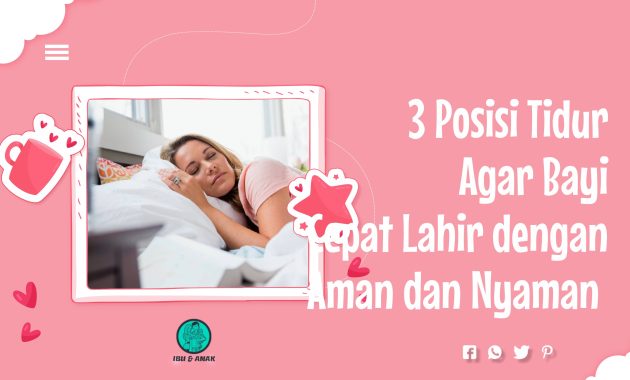 Begini 3 Posisi Tidur Agar Bayi Cepat Lahir dengan Aman dan Nyaman - Mamwips